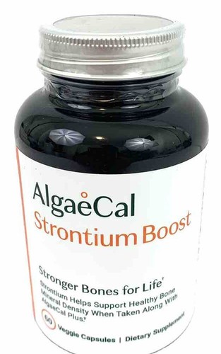 AlgaeCal Strontium Boost Stronger Bones For Life 60 Veggie Capsules Exp ...
