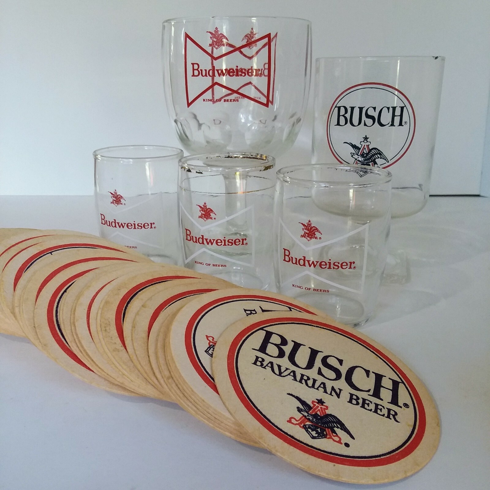 Vintage Anheuser Busch Budweiser Beer Lot of Glasses and 55 Vintage ...