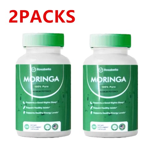 2PACKS Rosabella Moringa Leaf Capsules for Immune Support & Gut Health ...