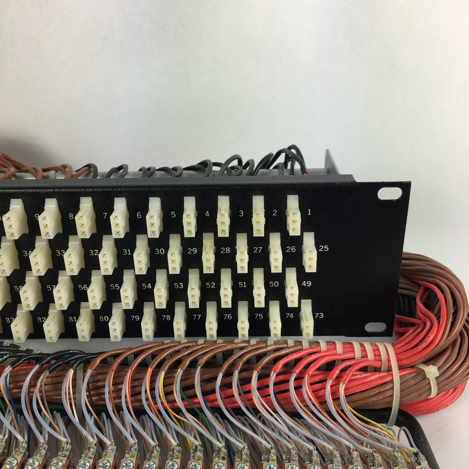 Rean Neutrik FN BLACK TT Bantam 96 Point Patch Bay Wired e3 panel 96 ...