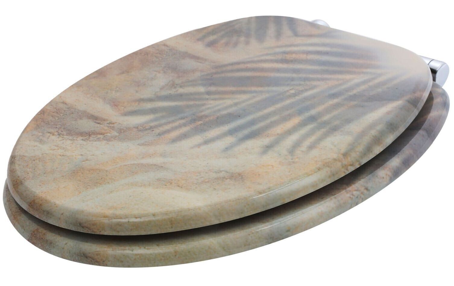 Toilettensitz SAND Holzkern WC-Deckel mit Absenkautomatik Klobrille ...