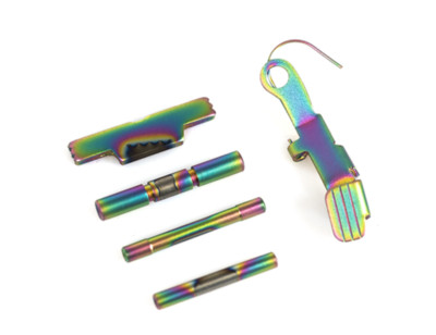 Rainbow TiN Glock Gen 1-3 Replacement Pins G17 G19 G34 Slide Stop Lock ...