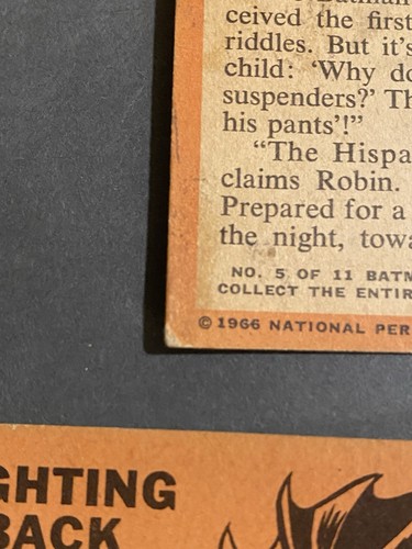 Bat Man Topps 1966 trading card black cat Lot of 5 # 15 30 32 40 44 | eBay