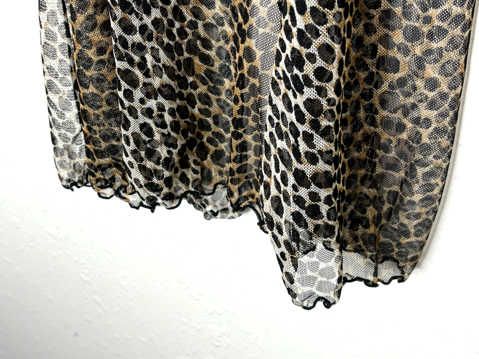 90s Victorias Secret M/L Leopard Print Babydoll Slip Sheer Lace ...