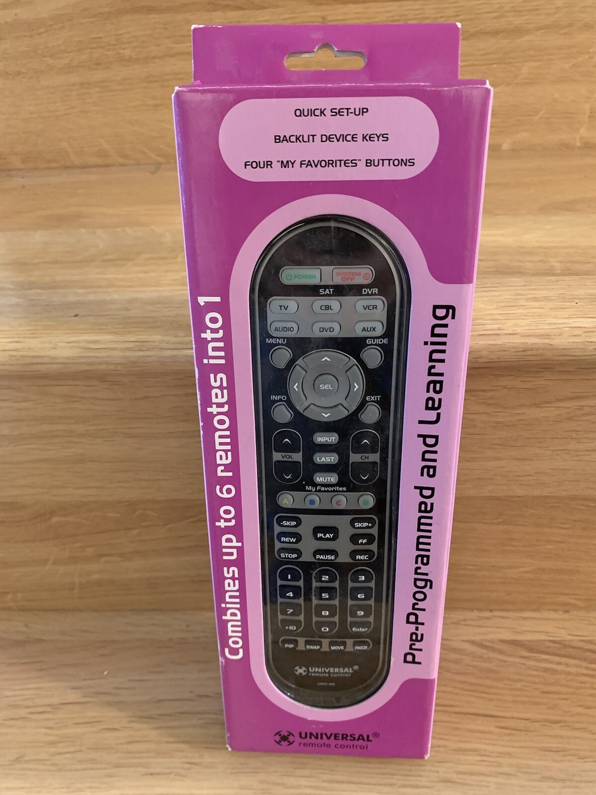 Avex Universal Remote Control Programmed & Learning Combines 6 into 1 ...