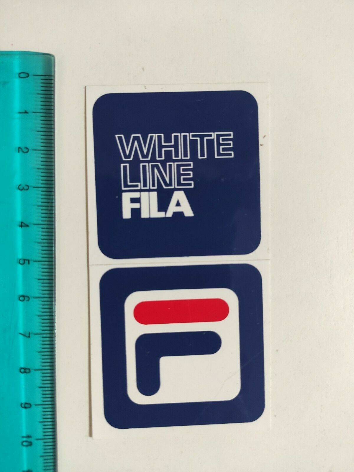 ADESIVO FILA WHITE LINE ABBIGLIAMENTO STICKER AUTOCOLLANT VINTAGE 80s ...