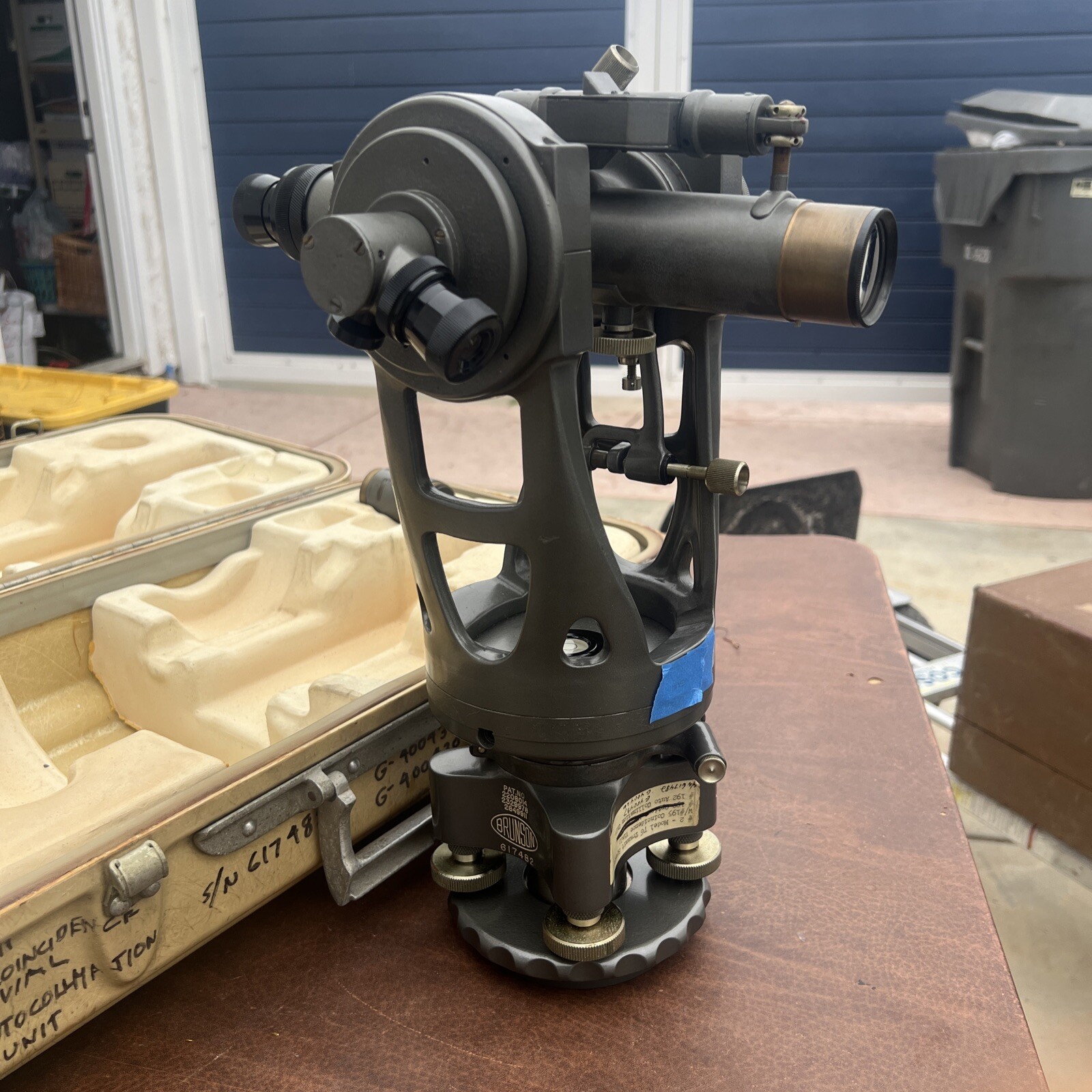 BRUNSON INSTRUMENT CO. 76-RH TELESCOPIC TRANSIT SQUARE WITH MICROMETER ...