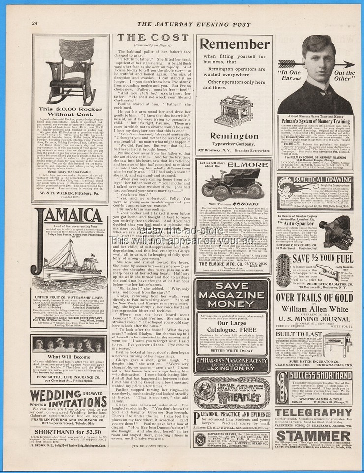 1904 Elmore Mfg Co Clyde Ohio Tonneau One Cylinder two cycle gas engine ...