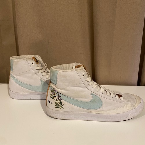 Nike Indigo Blazer Mid High Top Shoes Size 10 - Embroidered Fig. 1 ...