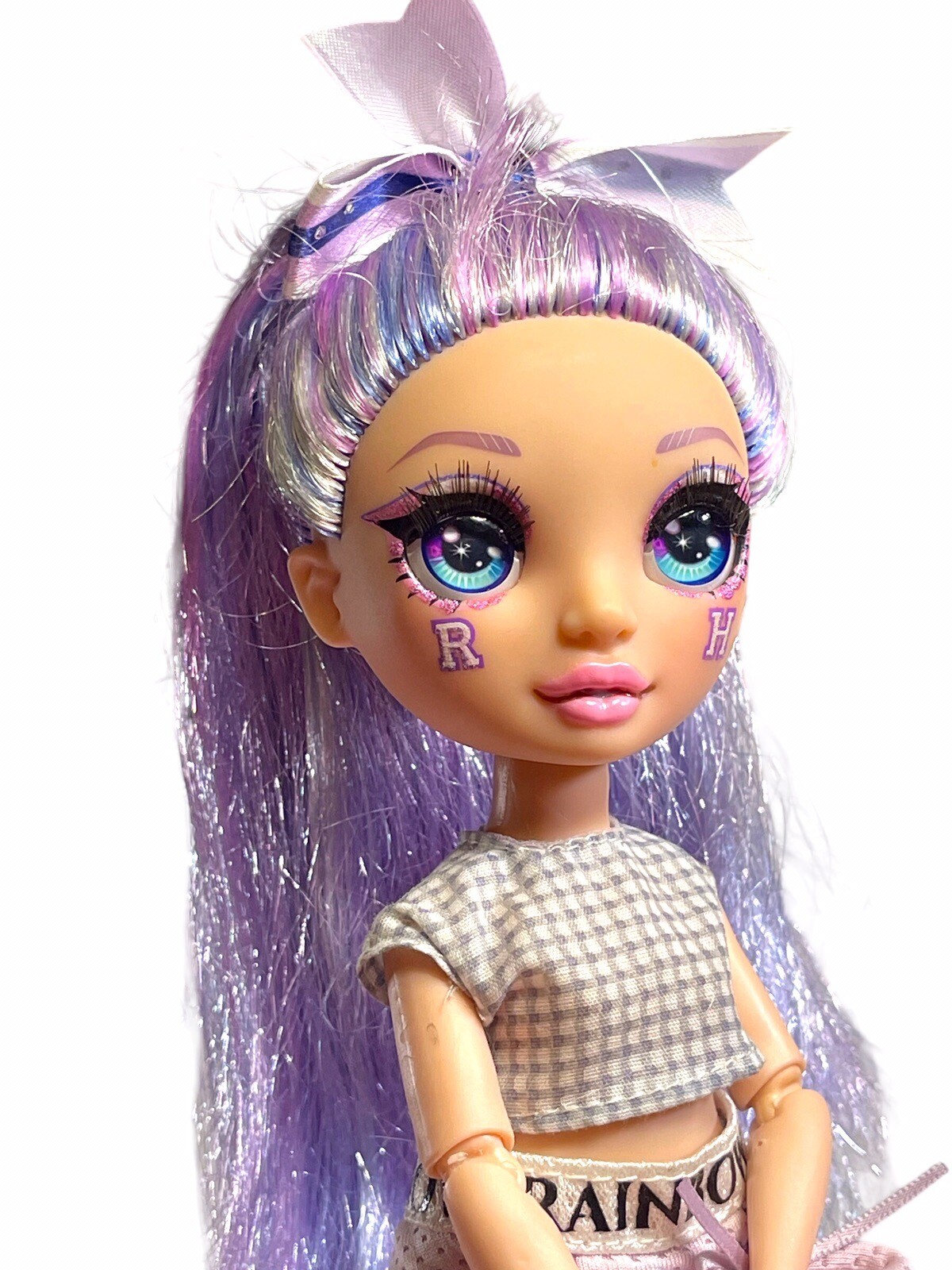 Rainbow High Violet Willow Cheerleader Fashion Doll Purple Sparkly Hair ...