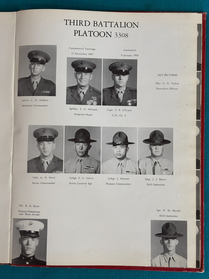 1967 Marine Corps Recruit Depot Year Book San Diego Platoon 3308 USMC ...