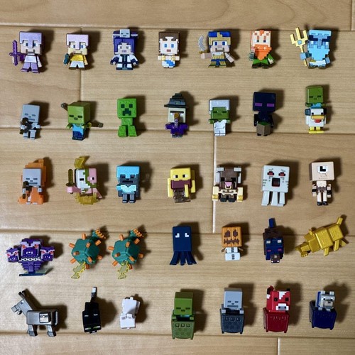 Minecraft Mini Figure lot of 35 Set sale Steve skeleton Ender Man ...
