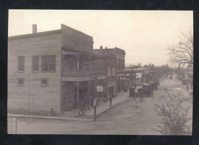 REAL PHOTO LEAKESVILLE MISSISSIPPI DOWTNOWN STREET SCENE POSTCARD COPY ...