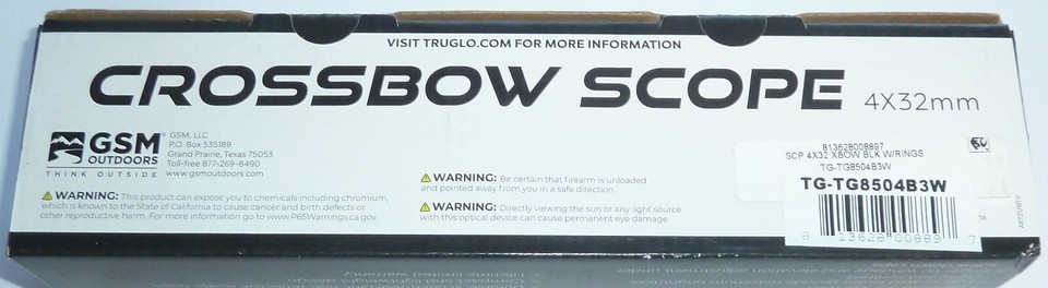 TRUGLO Crossbow Scope 4x32mm Reticle Design Anti Fog With Rings and ...