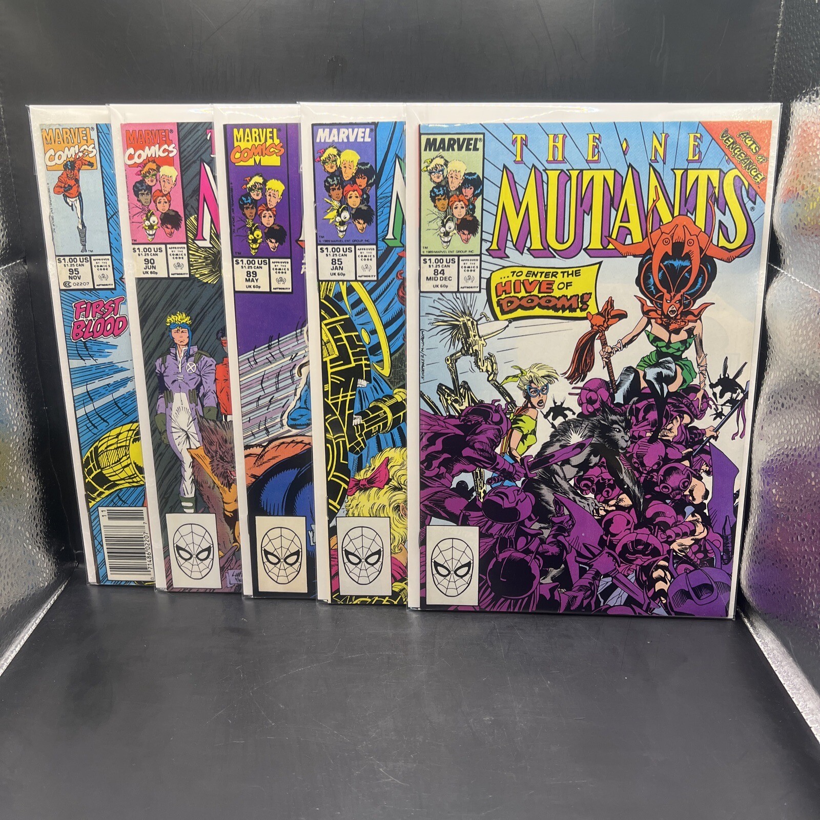 NEW MUTANTS #’s: 84, 85, 89, 90, & 95. (1988) MARVEL COMICS. Lot Of 5 ...