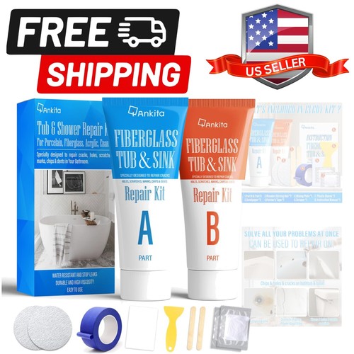Tub Repair Kit White Porcelain Fiberglass Acrylic Waterproof Patch | eBay