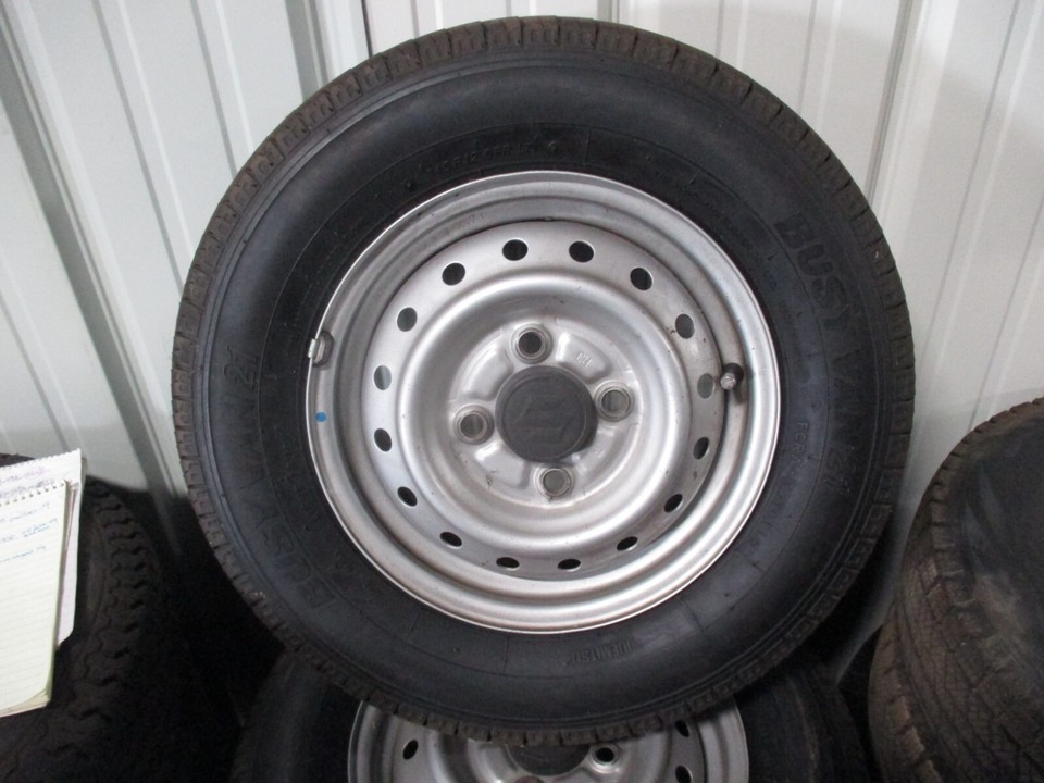 JDM Mini Kei Truck 4x100 12x3.50 12" Steel Wheels w/ Suzuki Center Caps ...