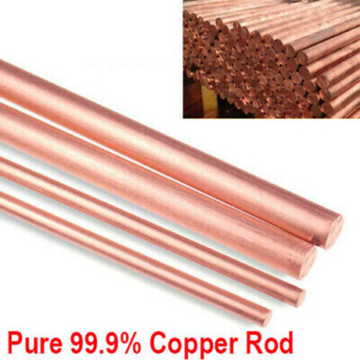 Pure Copper Rod 99.9% Bar Round Stick Length 100mm 150mm 250mm Dia 3mm ...