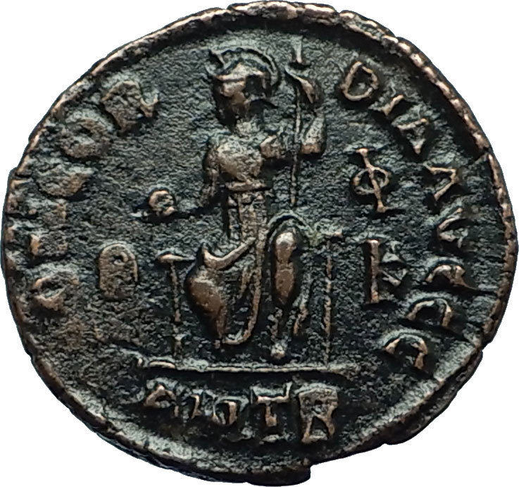 VALENTINIAN II 378AD Antioch Authentic Ancient Roman Coin Rome as Roma ...