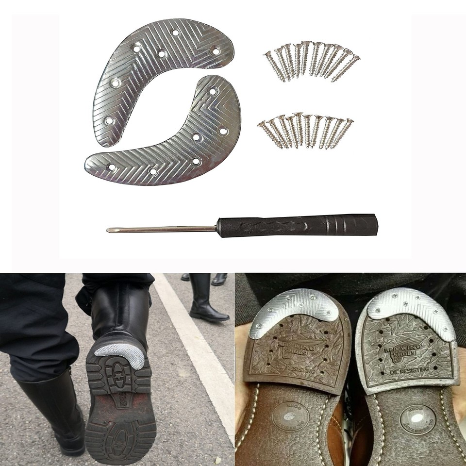Sole Repair Kit for Men's Shoe and Boot. Metal Heel Plates and Nails ...