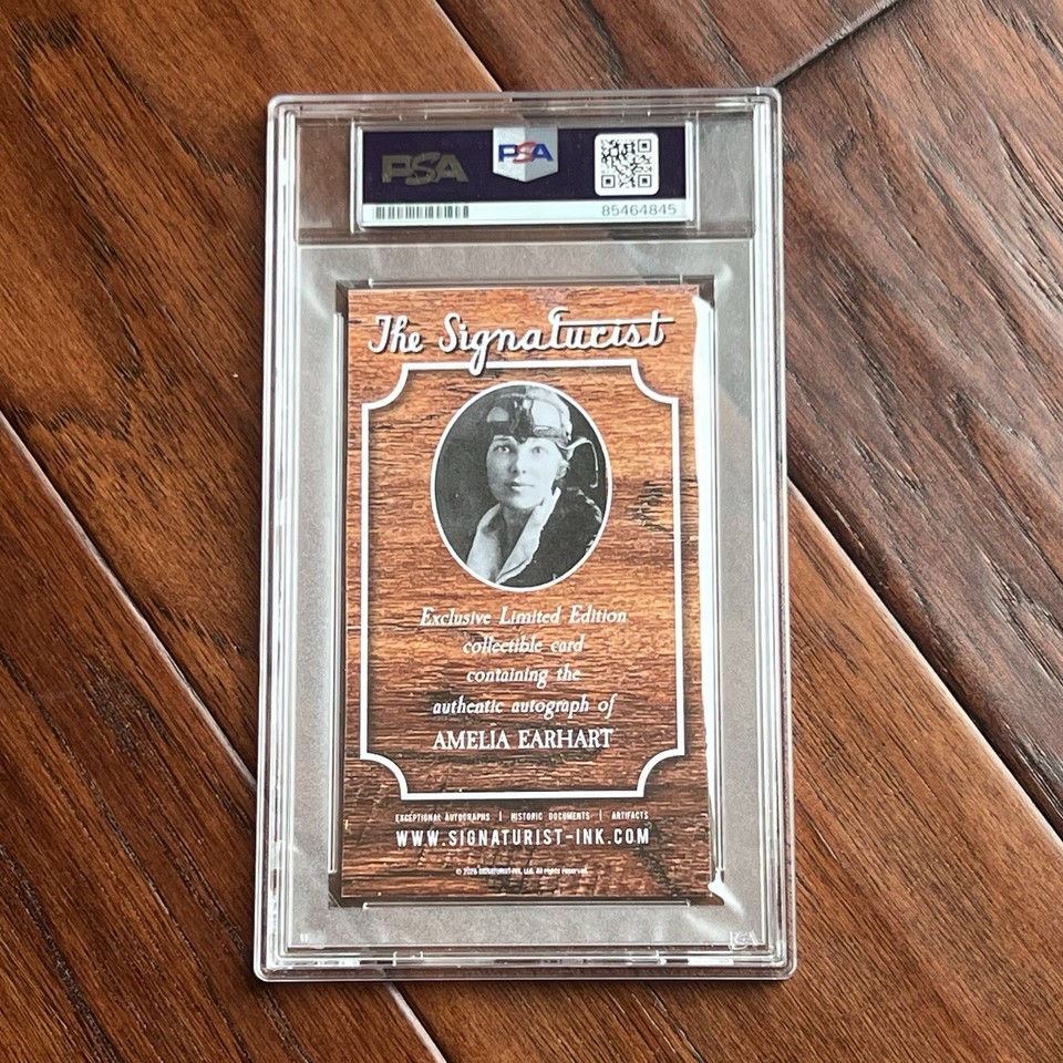 AMELIA EARHART * PSA * Autograph Signature Signed * VANISHED Aviation ...