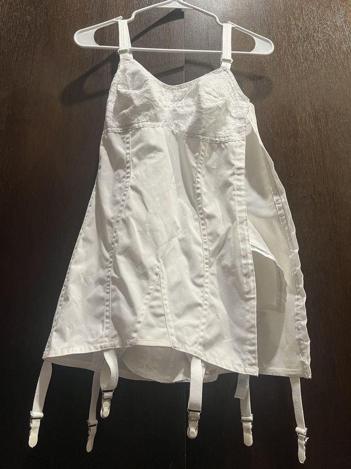 Vintage Glamour: White All In One Body Shaper Corselette W/ Garters Sz ...