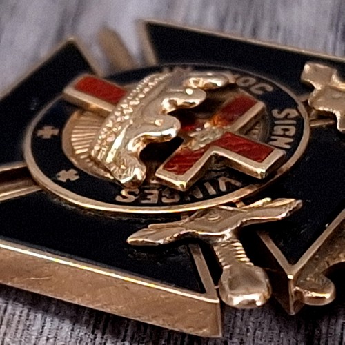 Masonic Knights Templar Fob Pendant - Gold Filled - In Hoc Signo Vinces ...