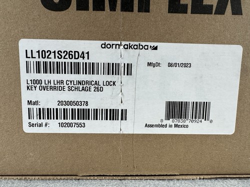 KABA LL1021S26D41 - Simplex Mechanical Push Button Lever Lock Entry ...