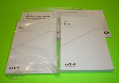 2023 KIA RIO OWNERS MANUAL SET +case 23 LX S + INFOTAINMENT SYSTEM ...