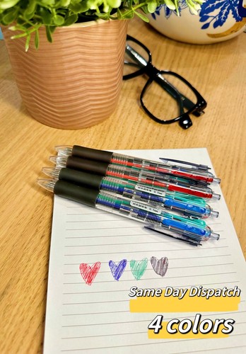 USA: 2X Multicolor 4-color Ball Point Pens 0.7mm office school supply ...
