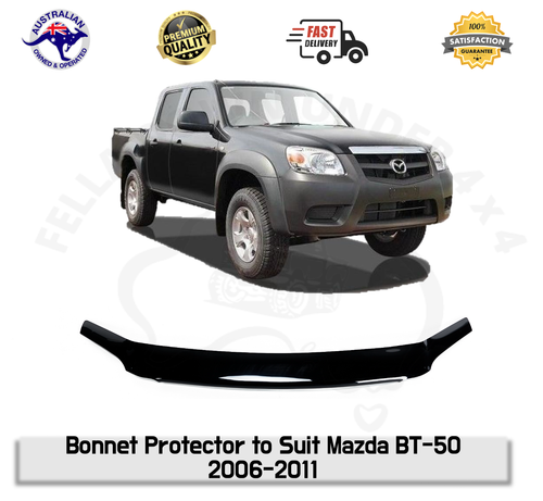Bonnet Protector Hood Guard Bug Deflector To Suit Mazda BT-50 BT50 2006 ...