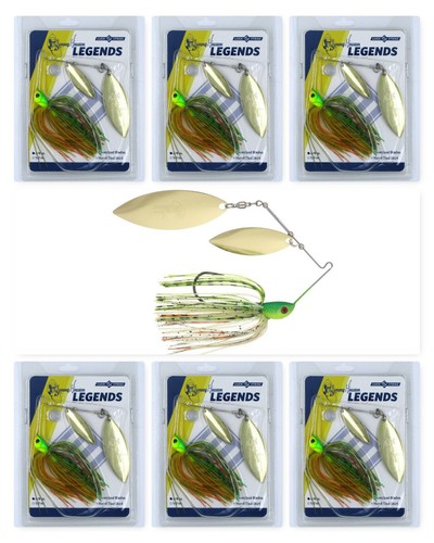 (6) Luck-E-Strike Jimmy Houston 3/8 Oz Fire Tiger Willow Leaf ...