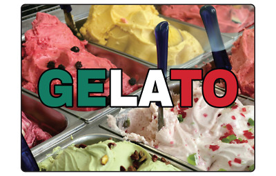 RESTAURANT FAST FOOD RETAIL STOREFRONT: GELATO! | Adhesive Vinyl Sign ...