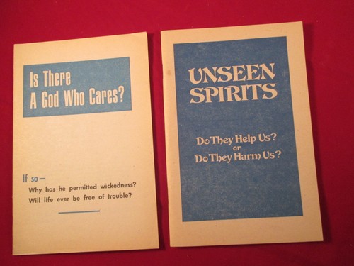 Watchtower Booklets GOD WHO CARES / UNSEEN SPIRITS | eBay