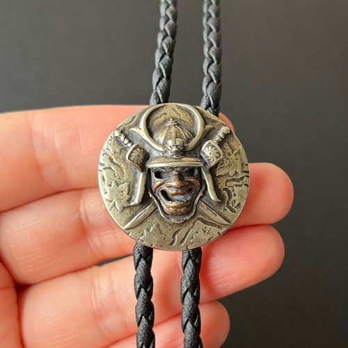 Vintage Copper Ghost Samurai Mask Bolo Tie Western Cowboy PU Rope ...
