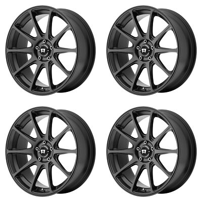 4x Motegi Racing 17" MR127 CS10 Wheels Satin Black 17x8 5x4.5/5x114.3 ...