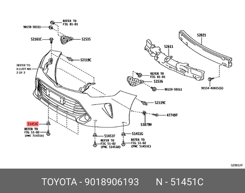 Genuine OE grommet for engine under cover, 9018906193 for TOYOTA 90189 ...