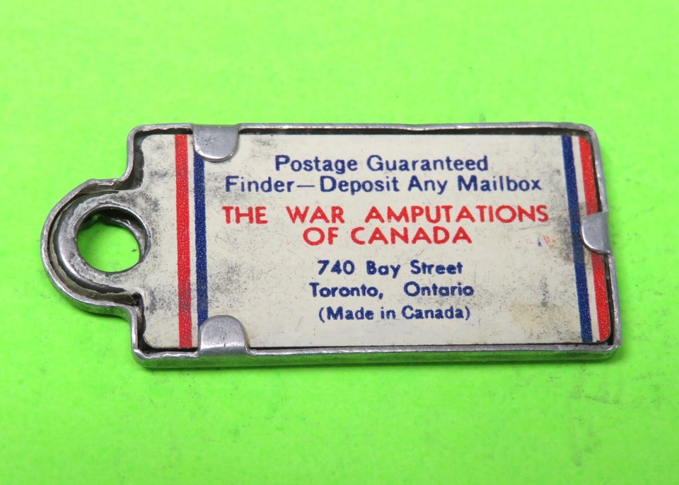 1960 Saskatchewan CWA Keychain License Plate Tag–War Amps of Canada ...
