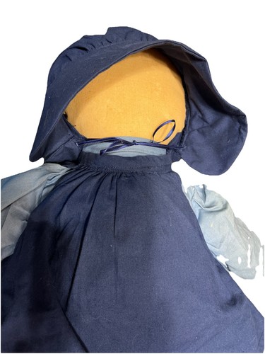 Vintage Folk Art Handmade Faceless Amish Cloth Girl Doll | eBay