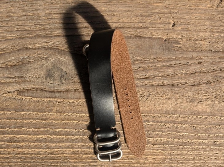 Horween Chromexcel Black Handmade Leather Military Watch Strap Vintage ...