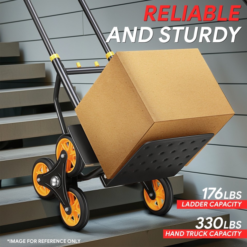 Telescoping Handle 2 in 1 Stair Climber Hand Truck Moving Climbing Cart ...
