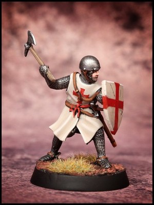 TEMPLAR FOOT KNIGHT. Painted 28mm Medieval Crusades. | eBay UK