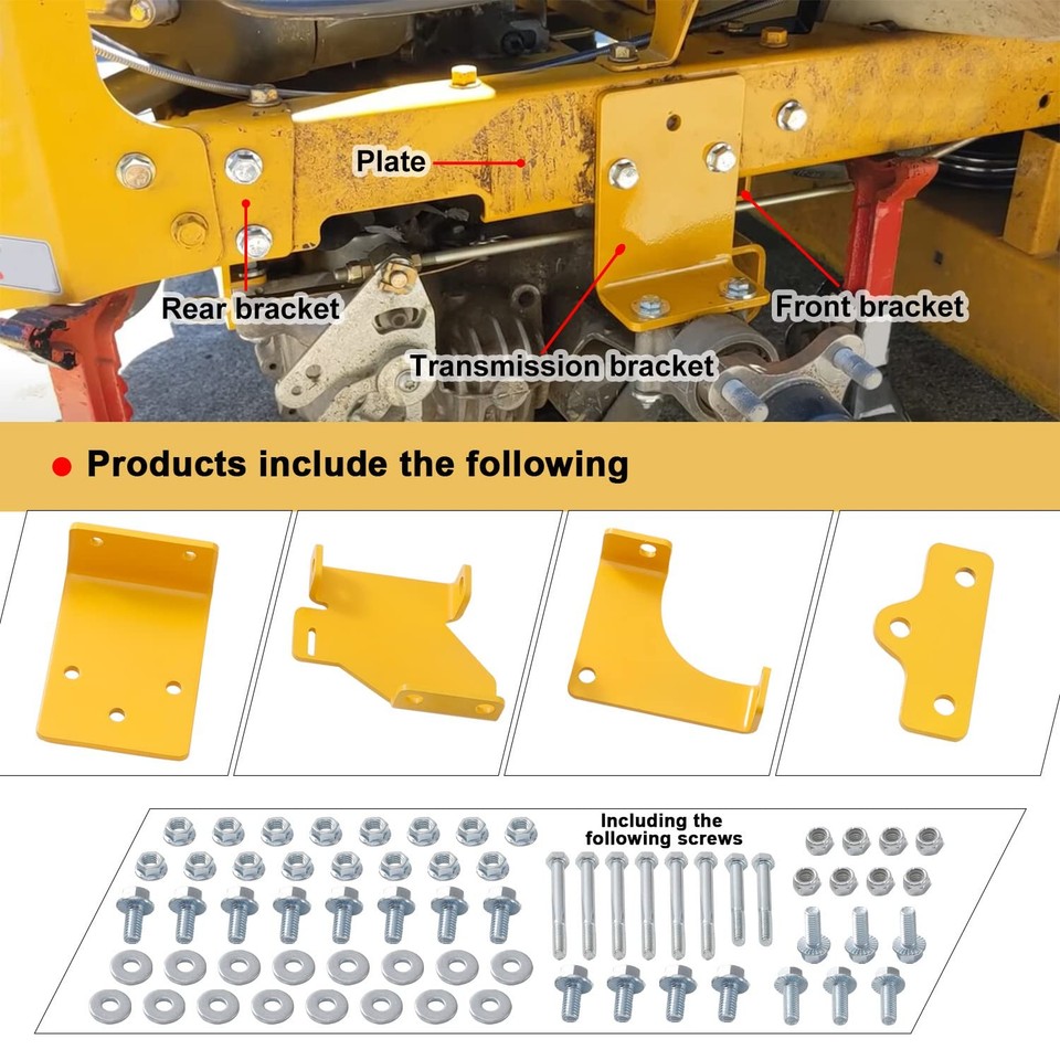 MWEDP Zero Turn Mower 125255 Hydro Transmission Brackets Kit for yellow ...