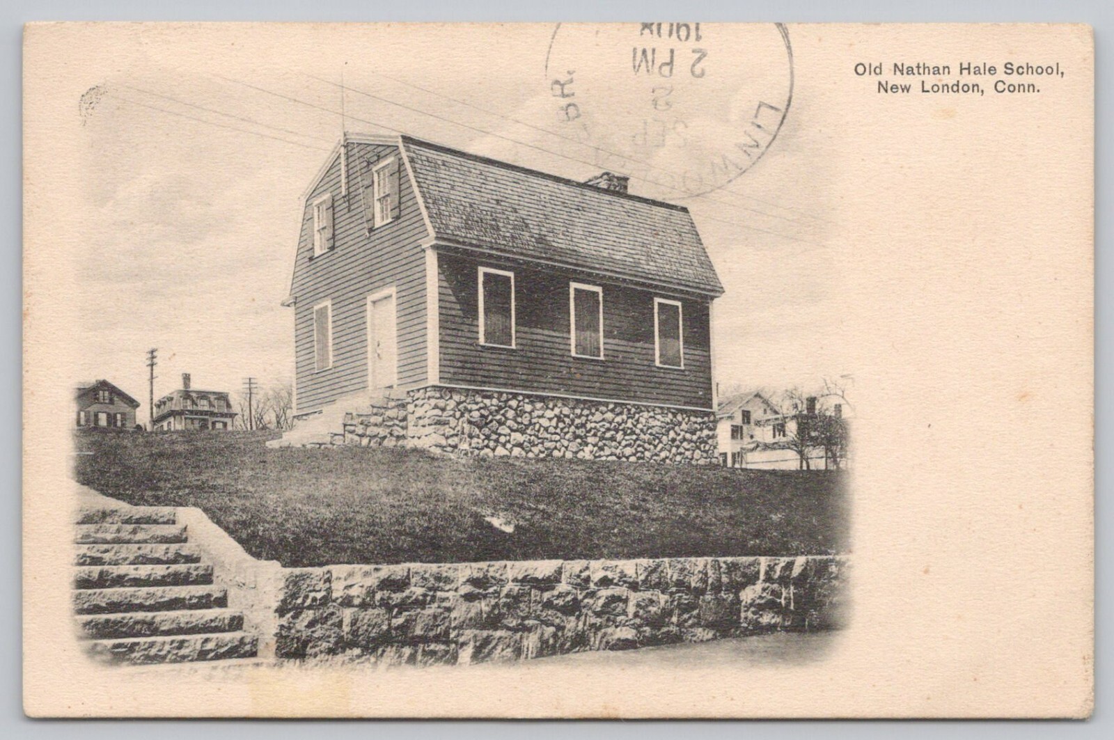 Postcard Old Nathan Hale School New London Connecticut, Posted 1908 | eBay