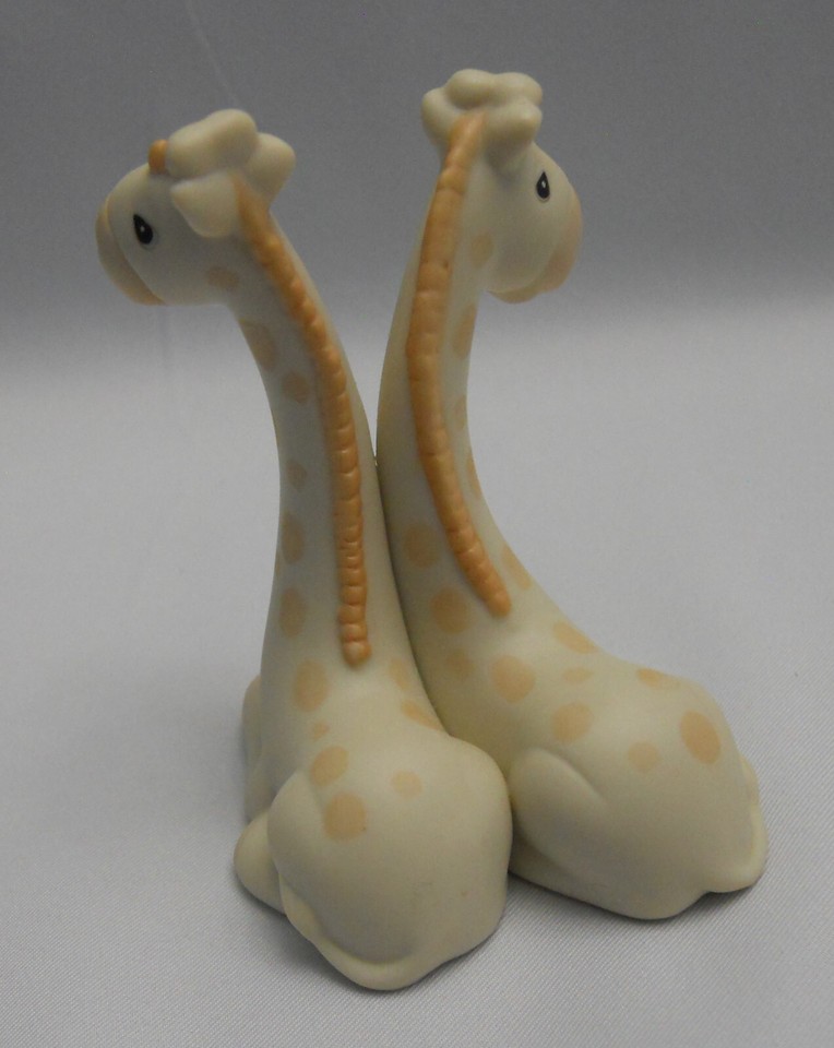 Precious Moments GIRAFFES Noah's Ark Two By 2X2 Retired Animal Figurine ...