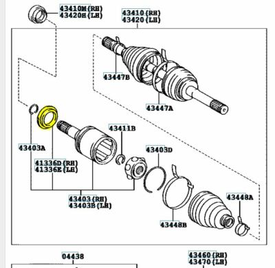 4133635020 Genuine Toyota Cover Dust(For Front Drive Shaft) RH/LH 41336 ...