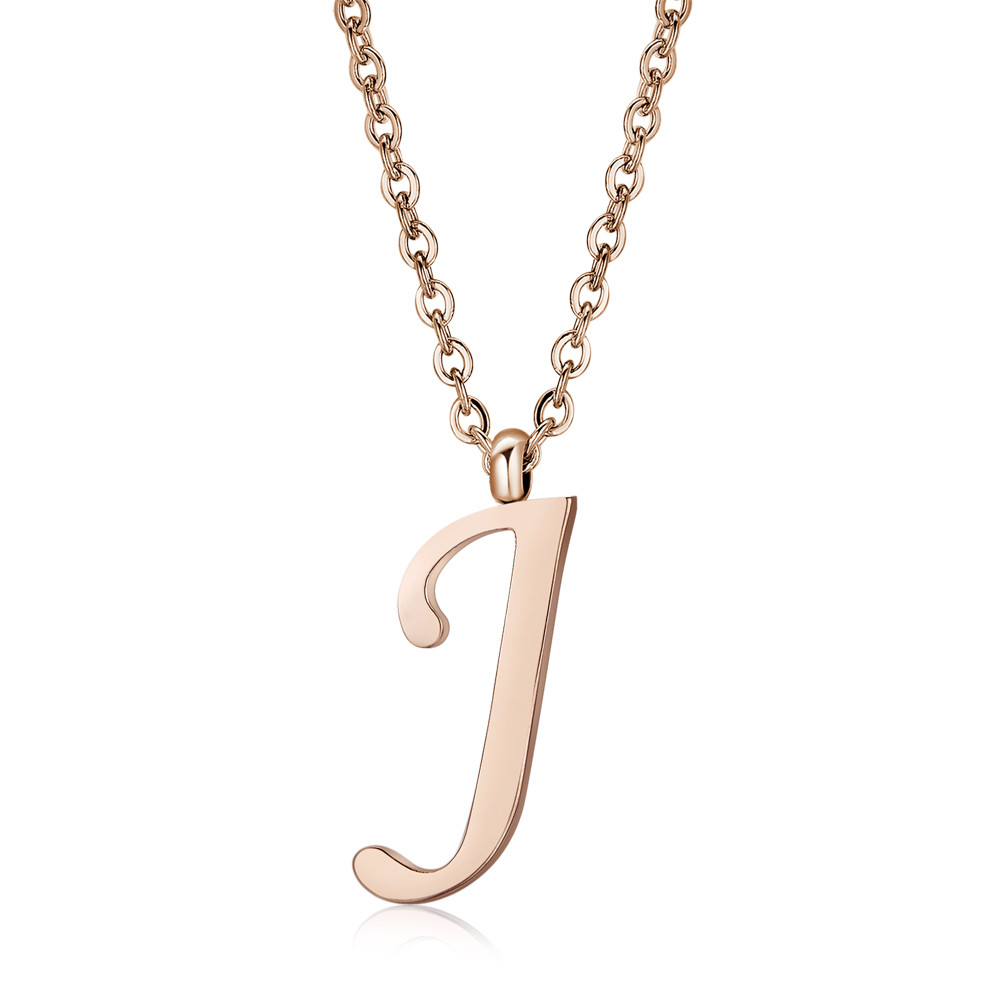 J Necklace Sideways Initial Necklace In Silver And Gold Plated