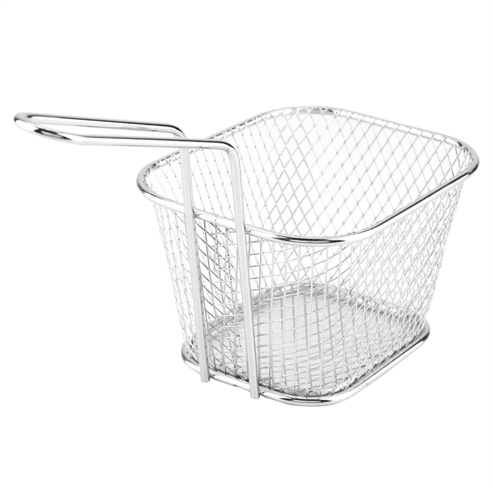 Mini Stainless Steel Chips Deep Fry Baskets Food Presentation Strainer ...