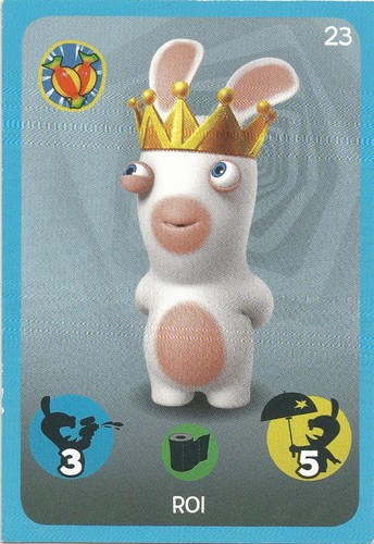 CARTE A JOUER. PANINI CARREFOUR RUSH 2017 THE LAPINS CRETINS. ROI C23 N ...