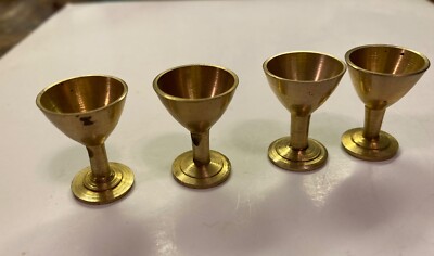 Set of 4 Miniature Brass Goblets | eBay